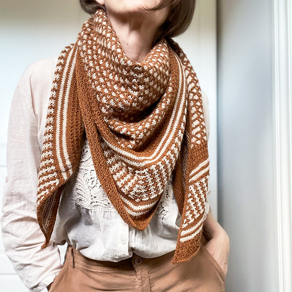 Haslev Sjalet 2024 - Strikkeopskrift – Krea Deluxe