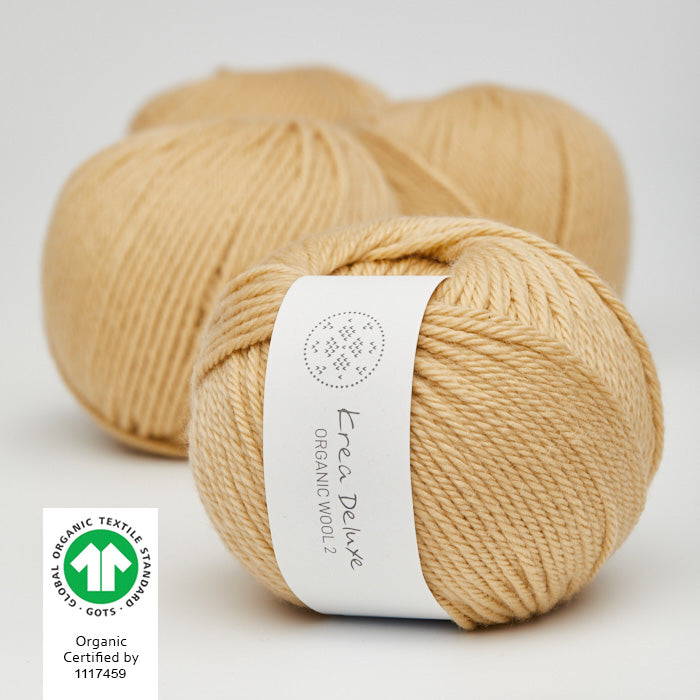 Organic Wool 2 50 g, FV 01 natural white - Økologisk merino uldgarn ...