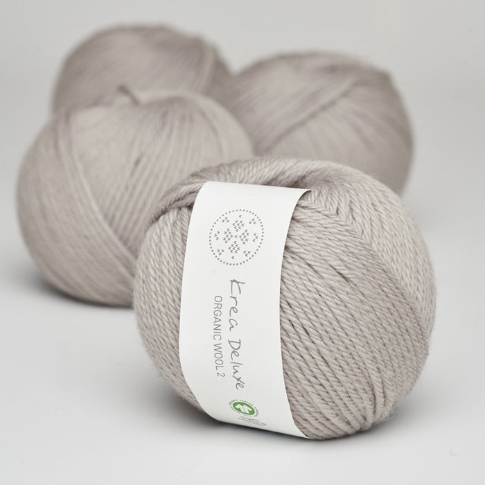 Organic Wool 2 50 g, FV 01 natural white - Økologisk merino uldgarn ...